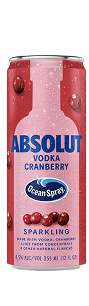 Absolut Ocean Spray Vodka Cranberry 12oz 4 Pack Cans – Tenley Market Liquor